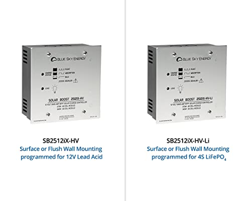 Blue Sky Energy Solar Boost SB2512iX-HV, 25A MPPT Solar Charge Controller for 12V Lead Acid Batteries. Auxiliary Output for Dual Battery Charge or 25A LVD Load Output