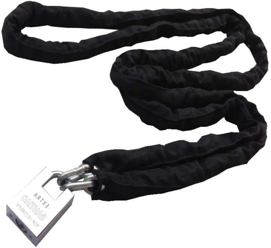 Bike Lock Chain Lock Bicycle Lock Cycling Lock Padlock Cable Lock,Multi-Purpose Chain Lock, Iron Chain Lock, Extended Belt Chain Lock, Bicycle Lock, Glass Door Lock@E (Color : F)