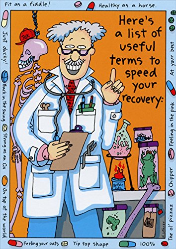 Here's A List of Useful Terms Funny Get Well Card