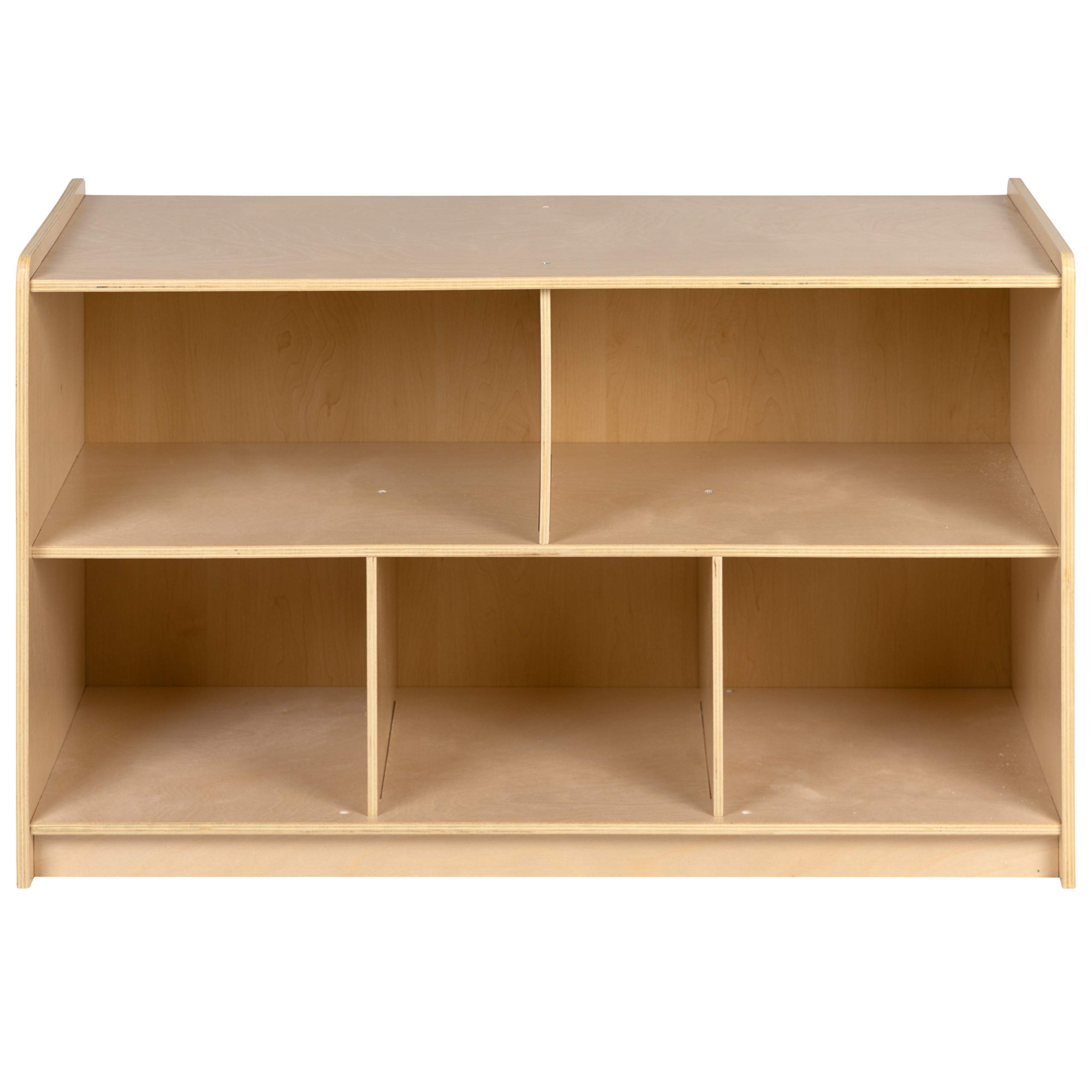 EMMA + OLIVER Wooden 5 Section School Classroom Storage Cabinet for Commercial or Home Use
