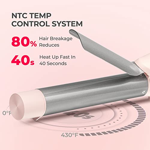 Curling Iron Set, TYMO Interchangeable Curling Wand with 3 Barrels (0.5’’ to 1.5’’), 5 Temp Settings with Intelligent Temp Control, Dual Voltage Hair Curler for All Hair Types