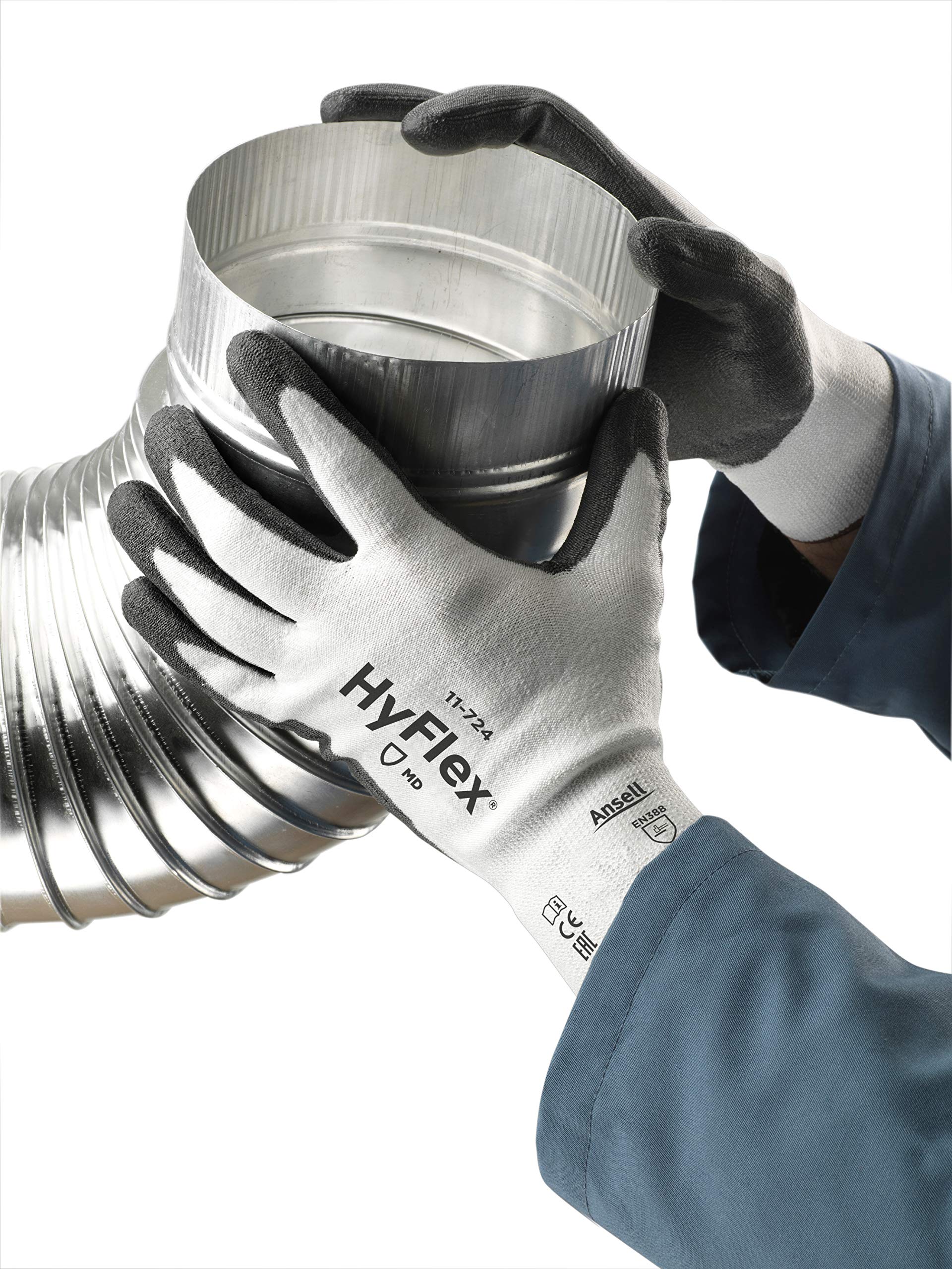 HyFlex 11-724 Cut Protection Gloves - Medium Duty, High Durability, Comfort, Size X Large (Pack of 12)