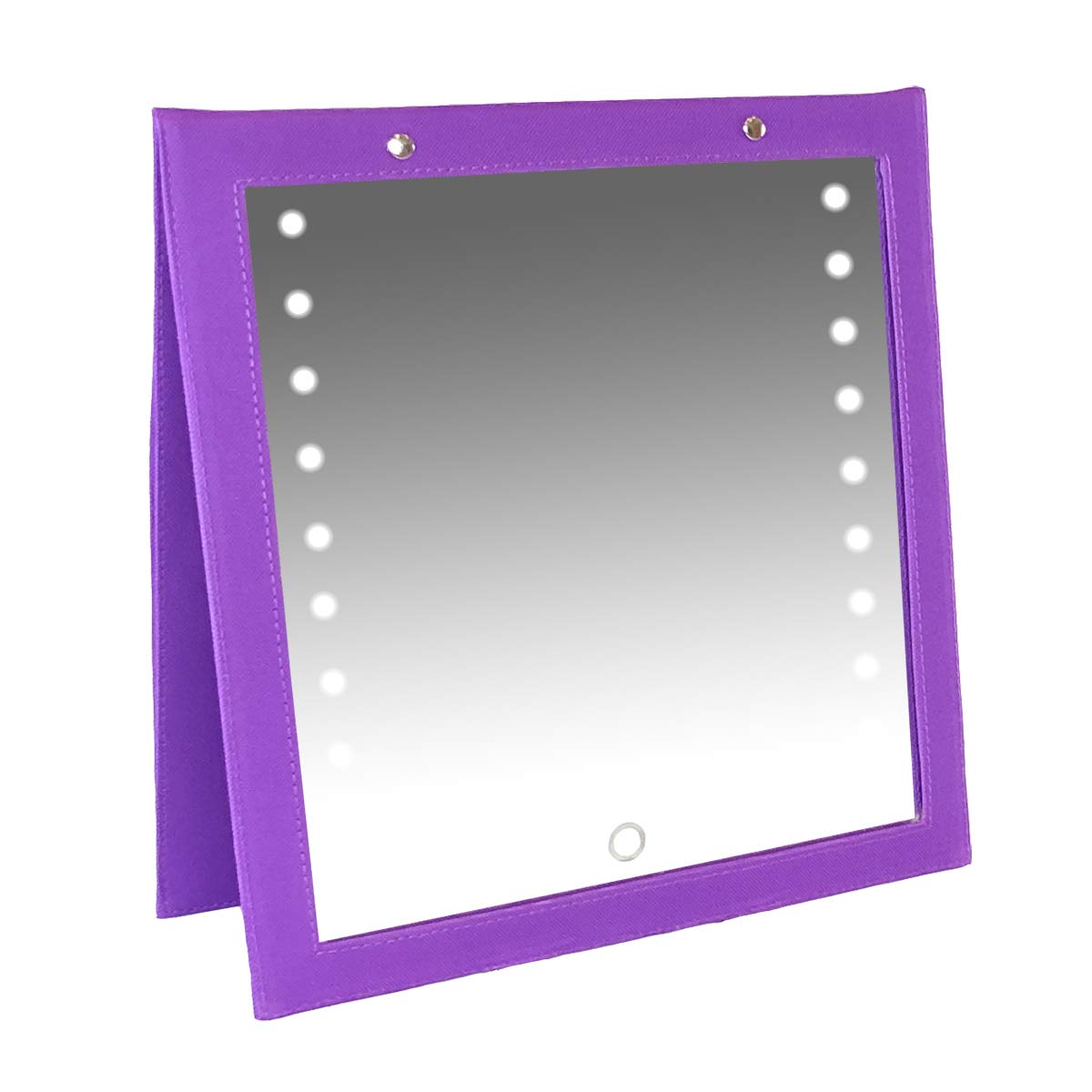 Backstage Rechargeable LED Folding Mirror - Purple
