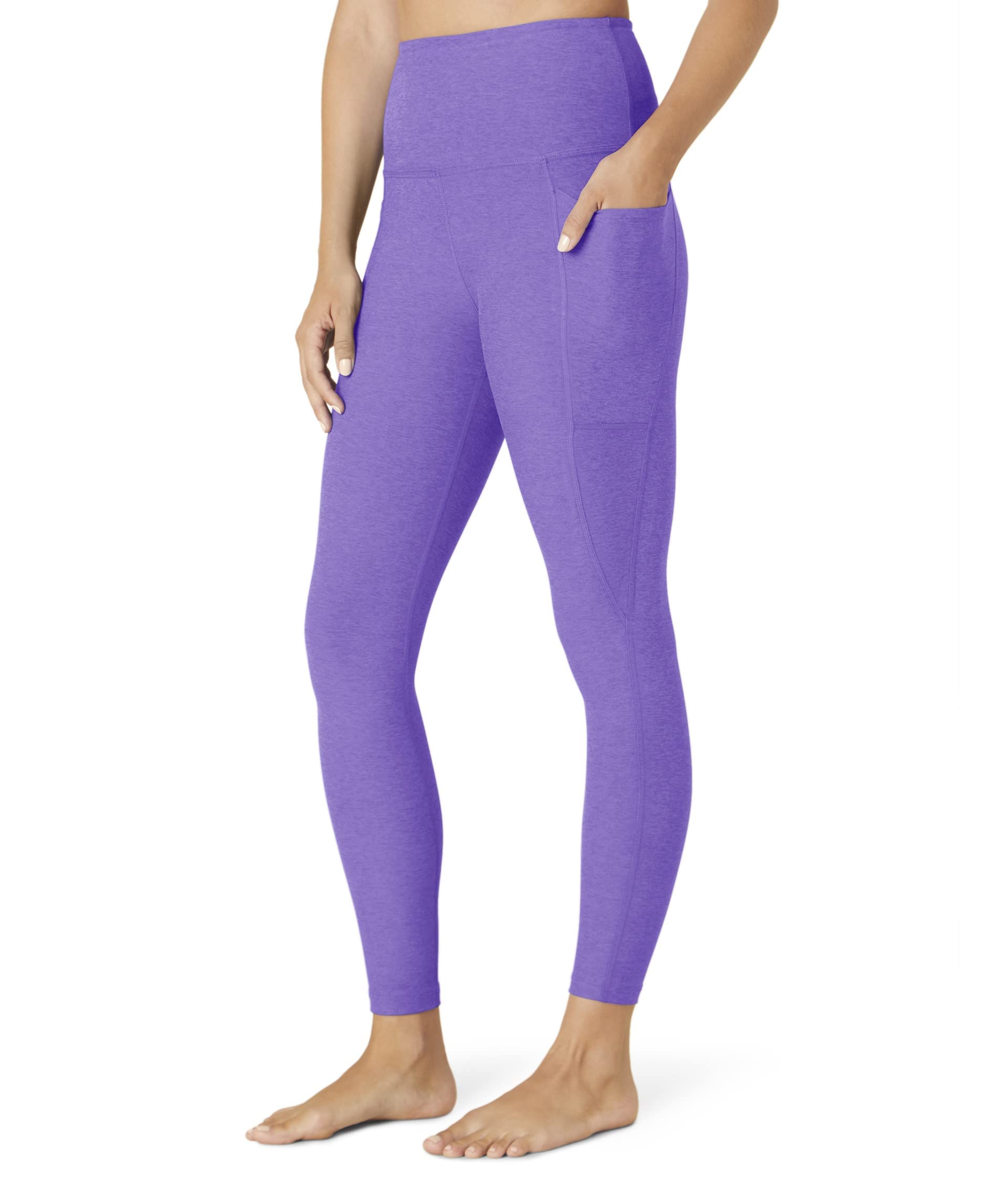 Beyond Yoga Spacedye High Waisted Pocket Midi Legging Bright Amethyst Heather XS (US Women's 2-4) 25