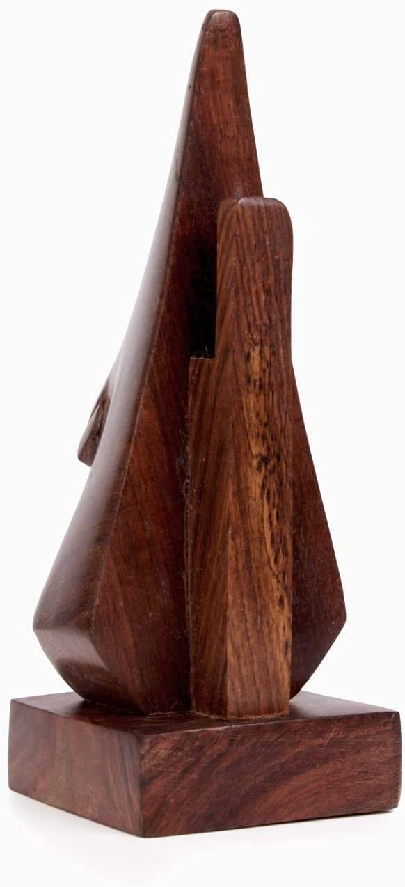 Garden Of Arts Wooden Eyeglass Spectacle Holder Handmade Nose Shaped Stand for Office Desk Home Decor Gifts