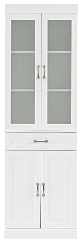 Crosley Furniture Stanton Glass Door Pantry, White