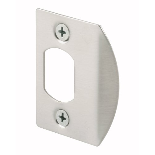 Copper Creek CK2020SS Colonial Door Knob, Passage Function, 1 Pack, Satin Stainless & Prime-Line E 2457 Satin Nickel, Dead Latch Door Strike (2 Pack)