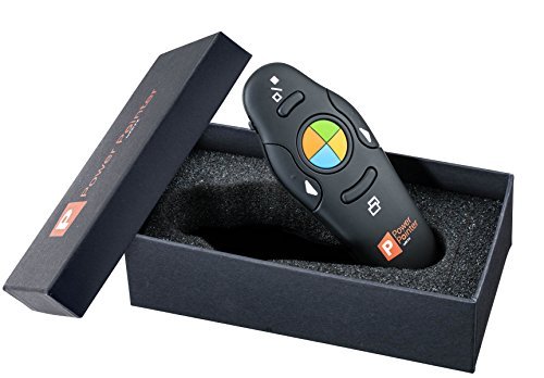 PowerPoint Presentation Clicker, USB Wireless Presenter Remote with Lazer Pointer, Black, for Microsoft Power Point RF 2.4 GHz