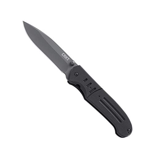 CRKT Ignitor EDC Folding Pocket Knife: Assisted Opening Everyday Carry, Serrated Edge Blade, Veff Serrations, Thumb Stud, Liner Lock, G10 Handle, Pocket Clip 6855