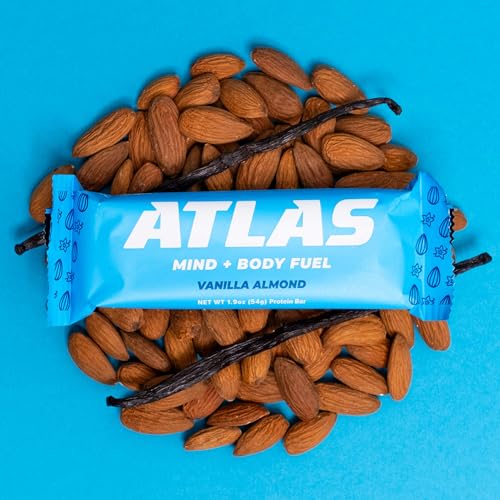 Atlas Protein Bar, 20g Protein, 1g Sugar, Clean Ingredients, Gluten Free (Whey Variety, 12 Count (Pack of 1))
