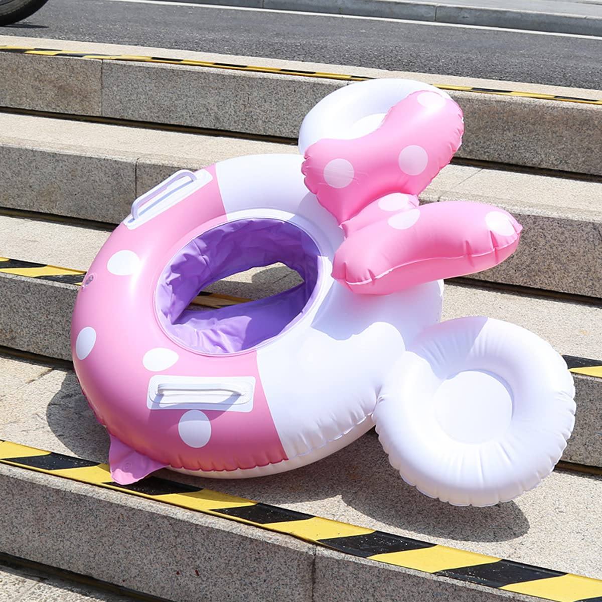 MC TTL Swimming Float Pink Mouse Cartoon Kids Baby Swimming Ring Inflatable Pool Floating Round Pool Children Toy Float Thick.