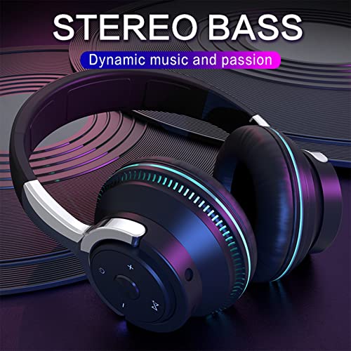 Bluetooth Headphones Over-Ear Headphones Wireless Bluetooth Noise Cancelling Headphones Head-Mounted Headphones Lightweight Wireless Headphones Hifi Stereo PC/Cell Phones/TV/Mp3/Mp4 Cool Stuff
