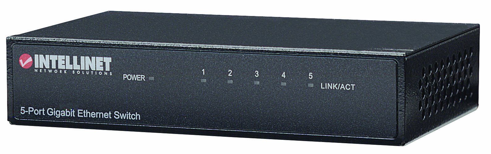 Intellinet 5-Port Gigabit Ethernet Network Switch, Ethernet Splitter - Unmanaged | Plug & Play | Auto Traffic Optimization | Fanless Metal Housing - for Computer Networking Hub, Desktop – 530378