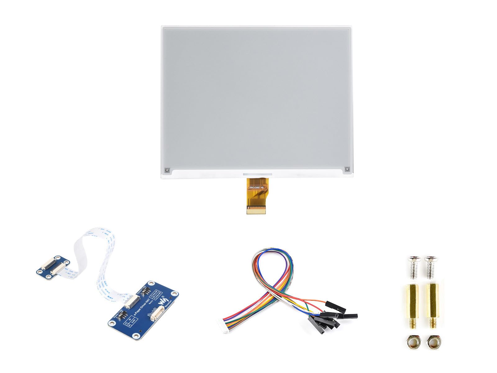 waveshare 5.83inch E-Paper E-Ink Display HAT Compatible with Raspberry Pi 4B/3B+/3B/2B/B+/A+/Zero/Zero W/WH/Zero 2W Series Boards 648×480 Pixels Black/White Dual-Color SPI Interface