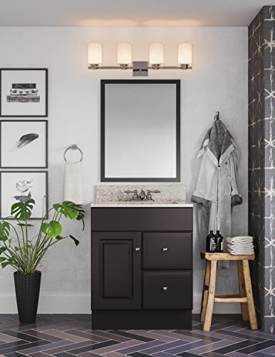 Design House Wyndham 24 Inch Bathroom Vanity, Freestanding Bathroom Sink Cabinet - Solid Wood Bathroom Vanity Cabinet, Dark Espresso