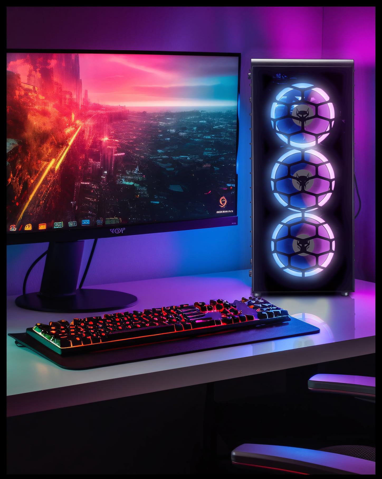 BEASTCOM Q3 | Essential Gaming PC | 8 Threads Gamer | AMD Ryzen 3 4X 4,00 GHz | 4K Vega 6 Core Graphics | 16GB RAM | 512GB SSD | HDMI | USB 3.2 | WiFi | Windows 11 Pro