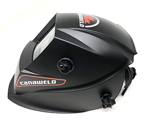 CANAWELD Auto Darkening True Color Welding Helmet 1/1/1/2 High Optical Class Solar Powered Welder Mask with 2 Sensors (Classic Duty-Black)