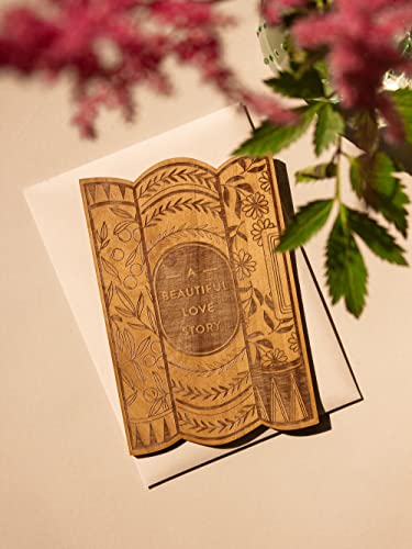 Beautiful Love Story Wood Card [Personalized Gifts, Custom Message, Love, Anniversary, Wedding, Birthday, Just Because]