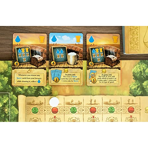 Capstone Games Beer & Bread Multi-Use Card Game, Resource Management Strategy, Head-to-Head Brewing & Baking, Ages 10+, 2 Players, 30 Minute Playing Time