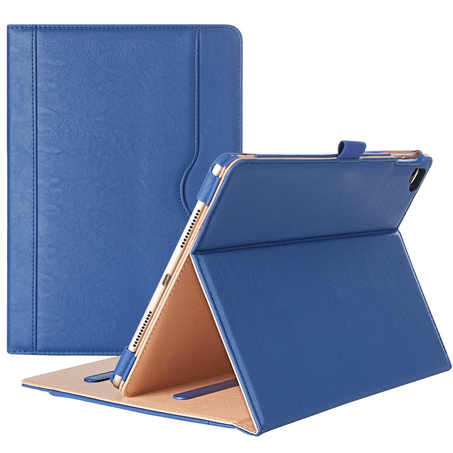 ProCase for iPad Pro 9.7 Case 2016 (Old Model), PU Leather Stand Folio Cover for iPad Pro 9.7 Inch (A1673/A1674/A1675) with 3 Viewing Angles & Pencil Holder & Document Card Pocket -Navy