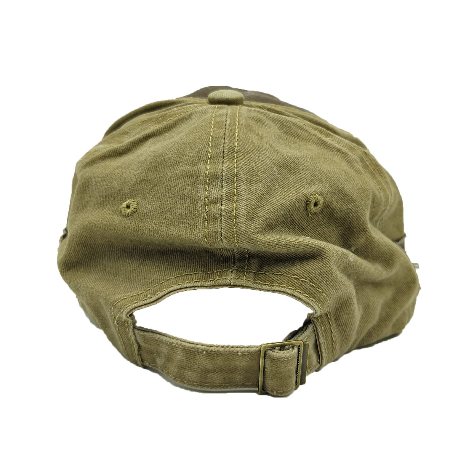 Blackreld South State Cotton Baseball Cap, Unisex Adjustable Snapback Distressed Dad Hat Cool Vintage Washed Low Profile Classic Summer Hats Khaki