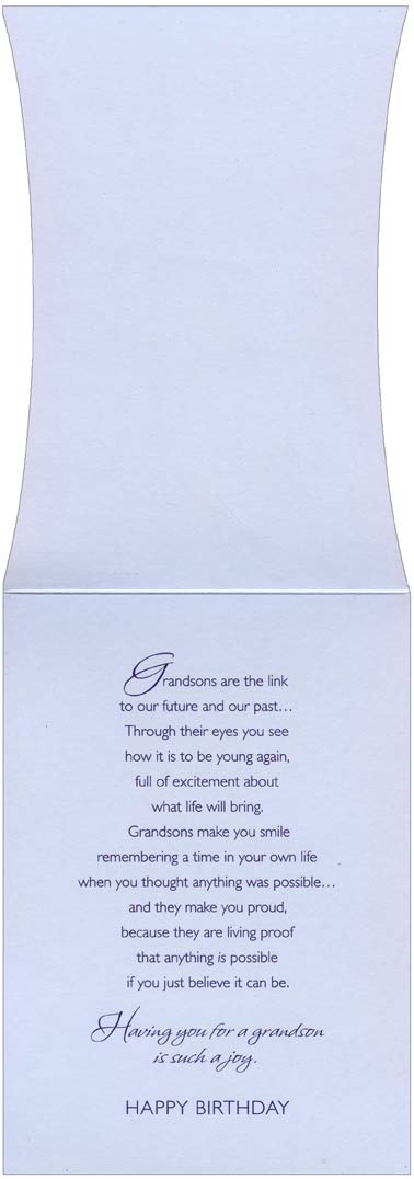 Designer Greetings What is A Grandson? Top Fold Birthday Card