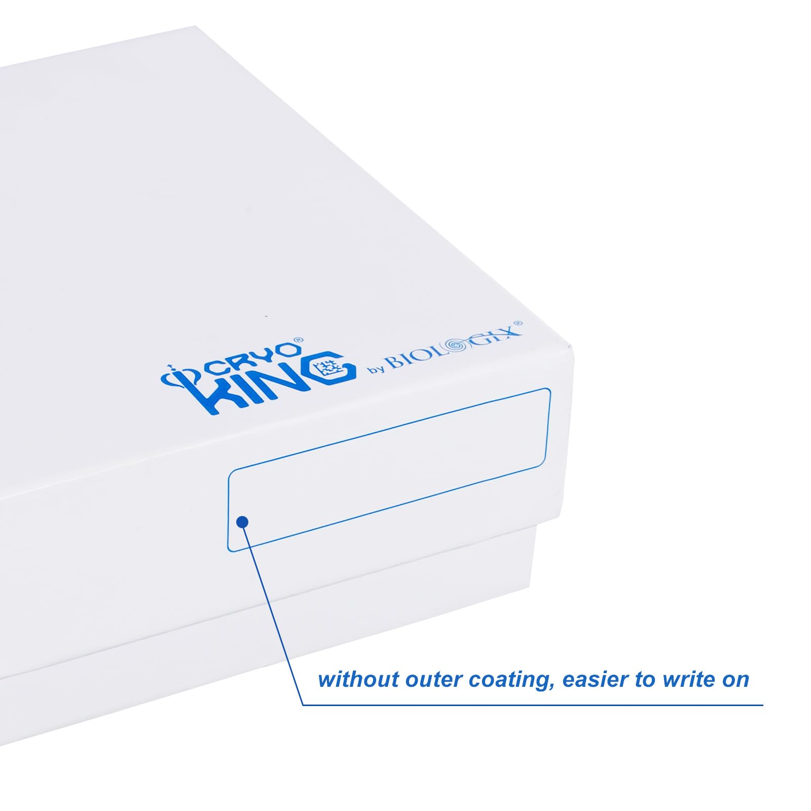 CryoKing 2 Inch Height 100-well Lab Freezer Boxes Superior Cardboard Vial Storage Boxes, White, Case of 100