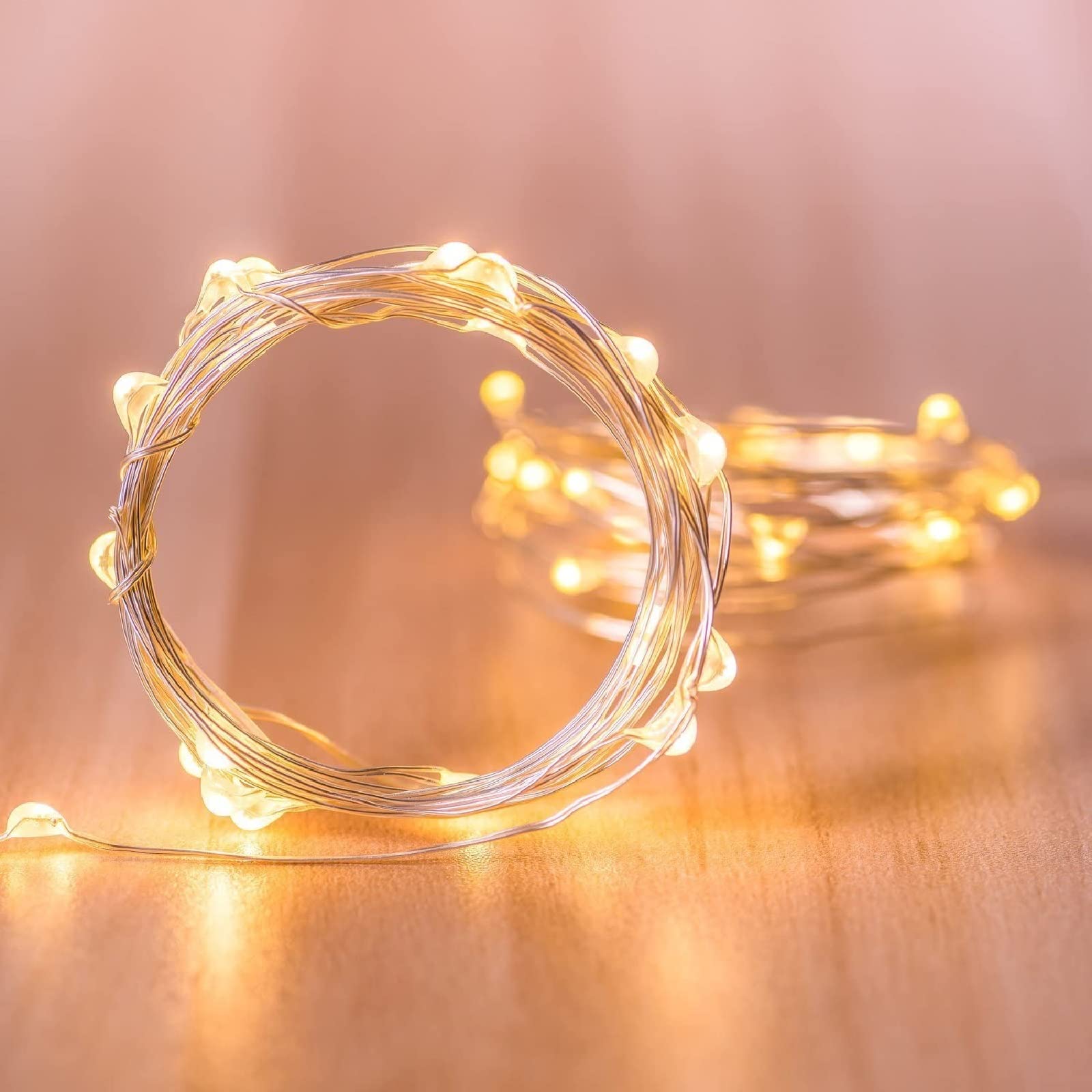 Battery Fairy Lights Led String Lights with Timer 20LED Battery Operated String Lights Copper Wire Light for Indoor Outdoor Lighting Bedroom Wedding Decor Party Christmas Tree Decoration