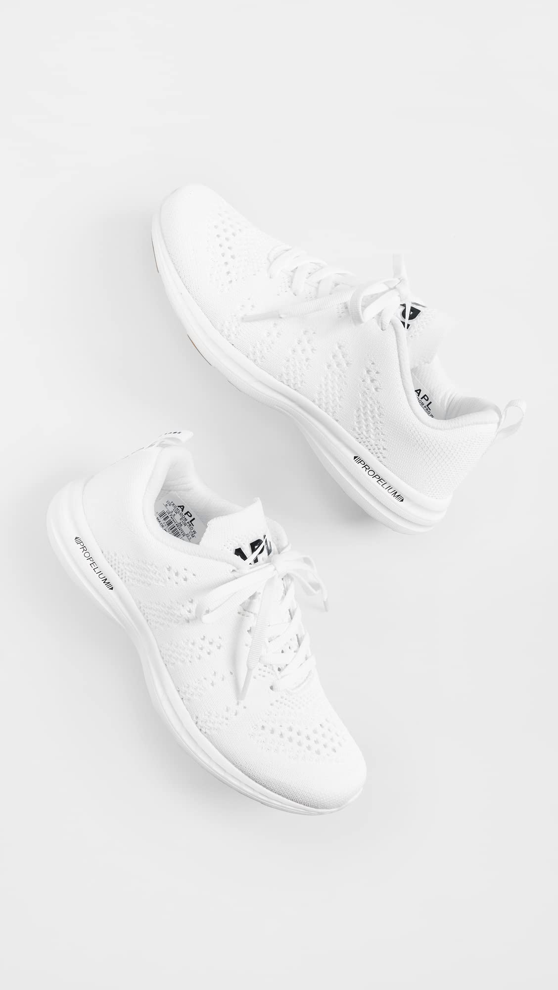 Athletic Propulsion Labs (APL) Women's Techloom Pro Sneaker, White/Black/Gum, 8.5