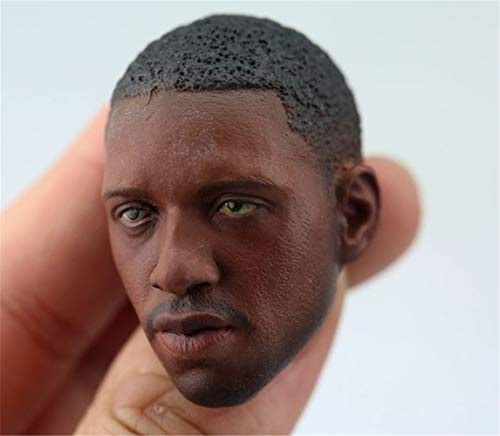 HiPlay 1/6 Scale African American Male Figure Head Sculpt Series, Handsome Men Tough Guy, Doll Head for 12" Action Figure Phicen, TBLeague, HT HS004(F)