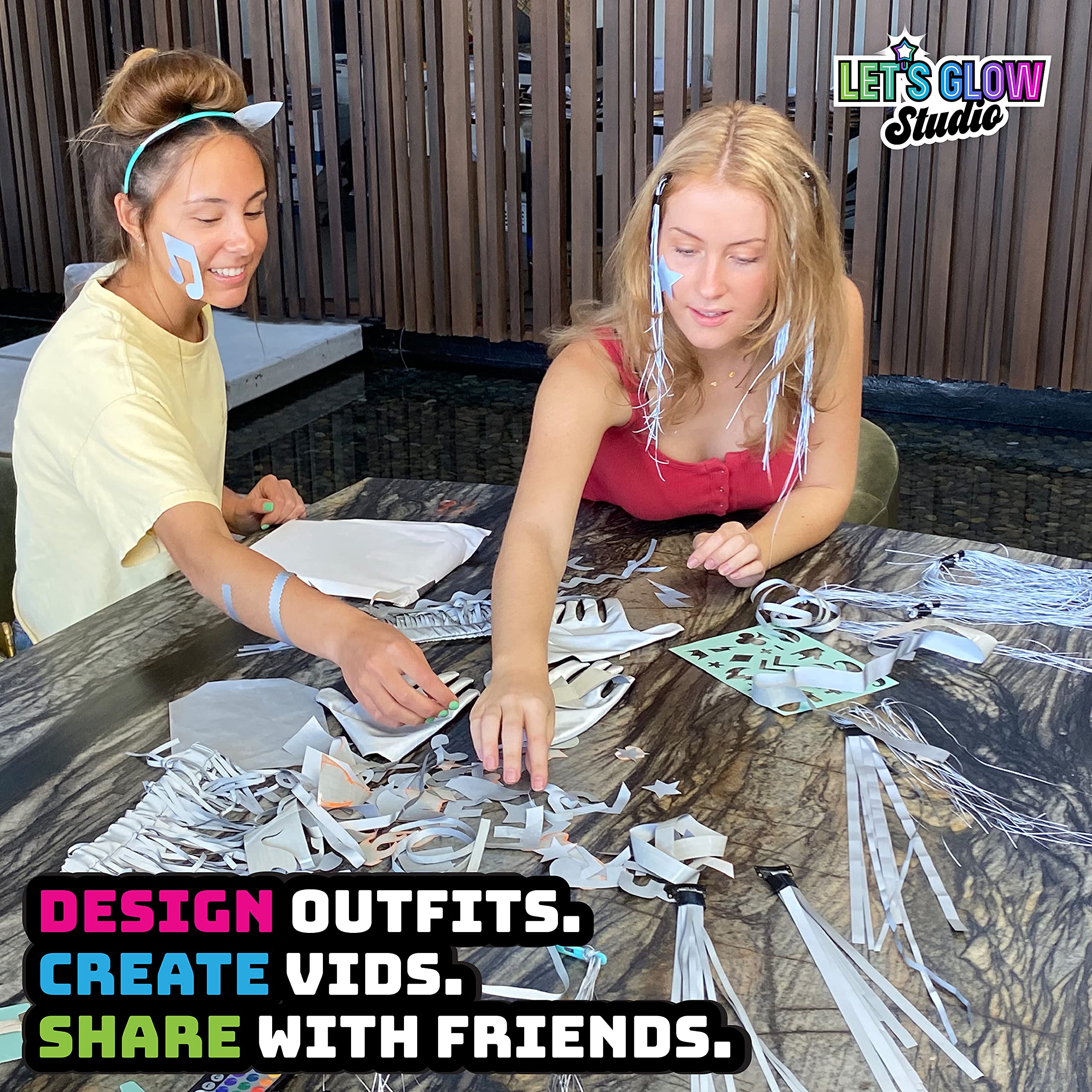 LetsGlow Studio Gloves Accessory Pack - for LetsGlow Studio DIY Arts and Crafts Influencer Video Creator Kit - (LetsGlow Studio Sold Separately)