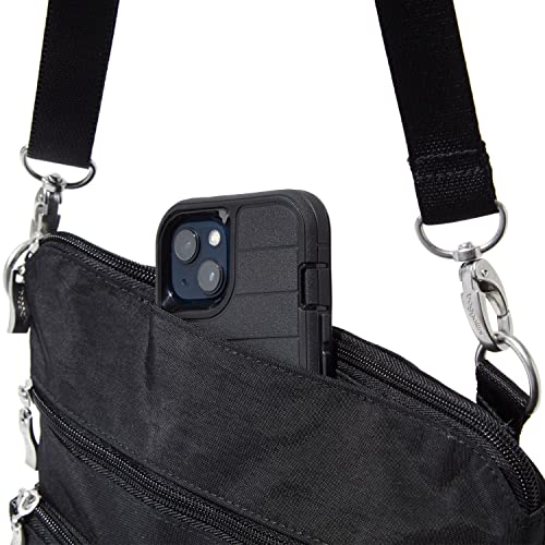 Baggallini Womens Modern Large Pocket Crossbody cross body handbags, Black, One Size US