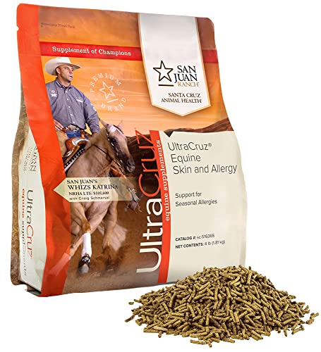UltraCruz Equine Skin and Allergy Supplement for Horses, 4 lb., Pellet, (31 Day Supply) (sc-516365)
