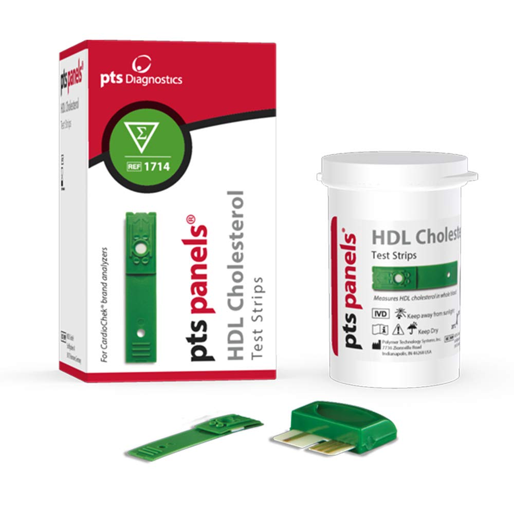 PTS Panels #1715 HDL Cholesterol Test Strip (6 strips/box) for CardioChek Cholesterol Meter by CardioChek