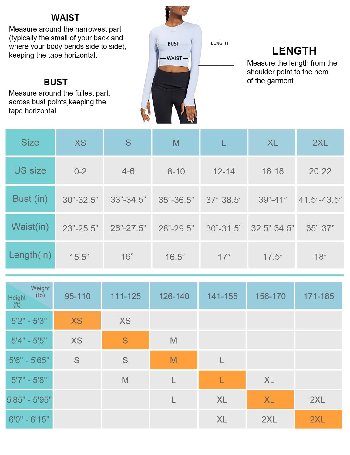BALEAF Women's Long Sleeve Crop Top Workout Athletic Shirt Running Top Slim Fit Black M