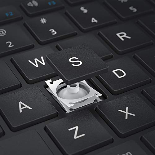 Bluetooth Keyboard Mouse, Multi-Device Wireless Keyboard and Mouse Combo, Ultra Slim, Rechargeable, Dual-Mode(Bluetooth 4.0 + USB), Windows/Mac OS/Android (Black)