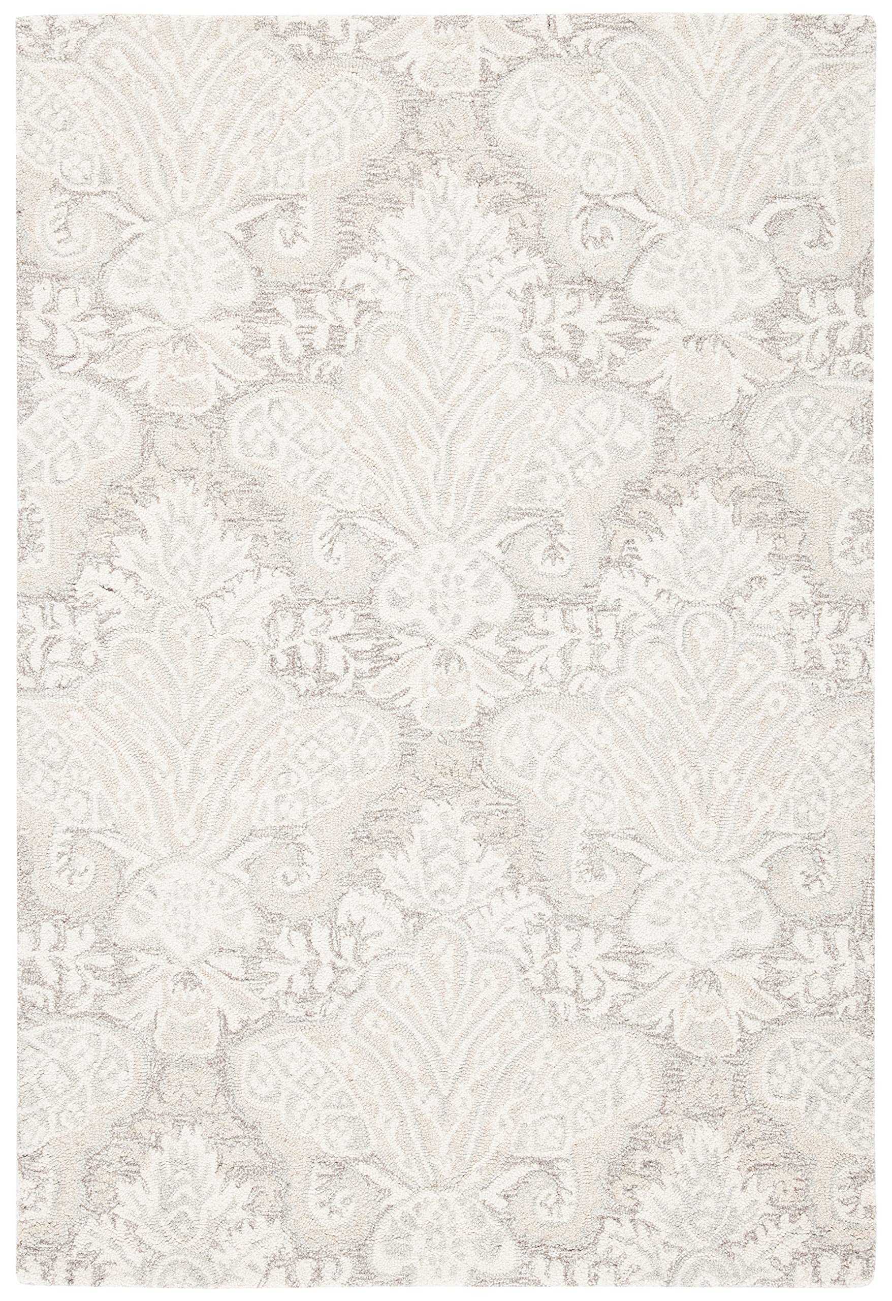 SAFAVIEH Micro-Loop Collection Accent Rug - 2' x 3', Beige, Handmade Wool, Ideal for High Traffic Areas in Entryway, Living Room, Bedroom (MLP539B)