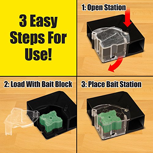 d-CON Disposable Corner Fit Mouse Poison Bait Station, 3 Bait Stations