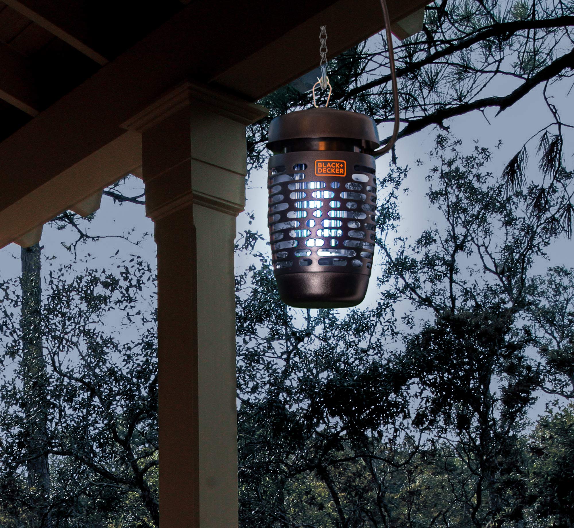 BLACK + DECKER Bug Zapper- Mosquito Repellent and Mosquito Zapper- Fly Traps for Indoors & Outdoors- Gnat & Moth Traps- Bug Catcher & Killer 600 Sqft Coverage Fly Trap for Insects
