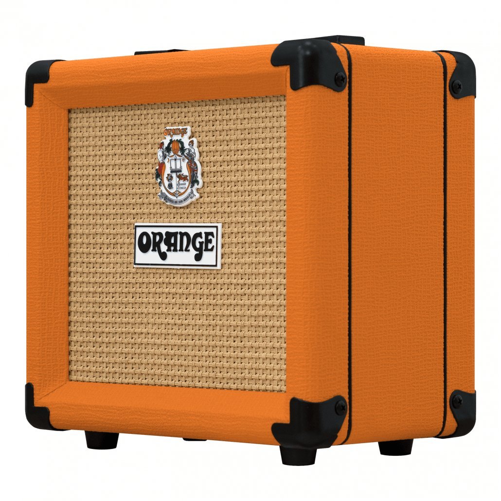 blucoil Orange Amps PPC108 1x8 Closed Back Speaker Cabinet, Orange Bundle Wireless Mic System, and Samson R21S Dynamic Microphone