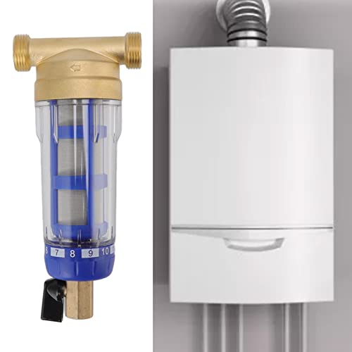 Atyhao Whole House Spin Down Sediment Water Filter,Refined Copper Head Spin Down Sediment Prefilter Spin Down Sediment Prefilter Kit