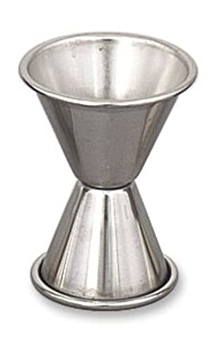 Browne Foodservice Double Jigger Stainless Steel 0.75oz/1.25oz, Pack of 12