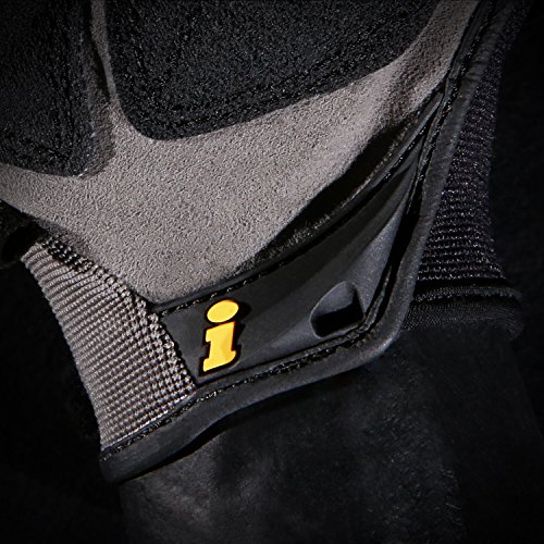 Ironclad Framer; Carpenter Work Gloves, Open Finger Dexterity, Performance Fit, Durable, Machine Washable, (1 Pair), FUG-04-L,Grey/Black