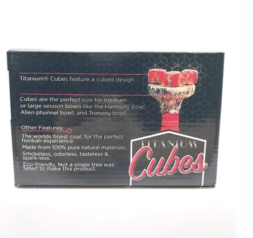 HookahJohn Titanium Coconut Hookah Coals - 72 Count Cubes