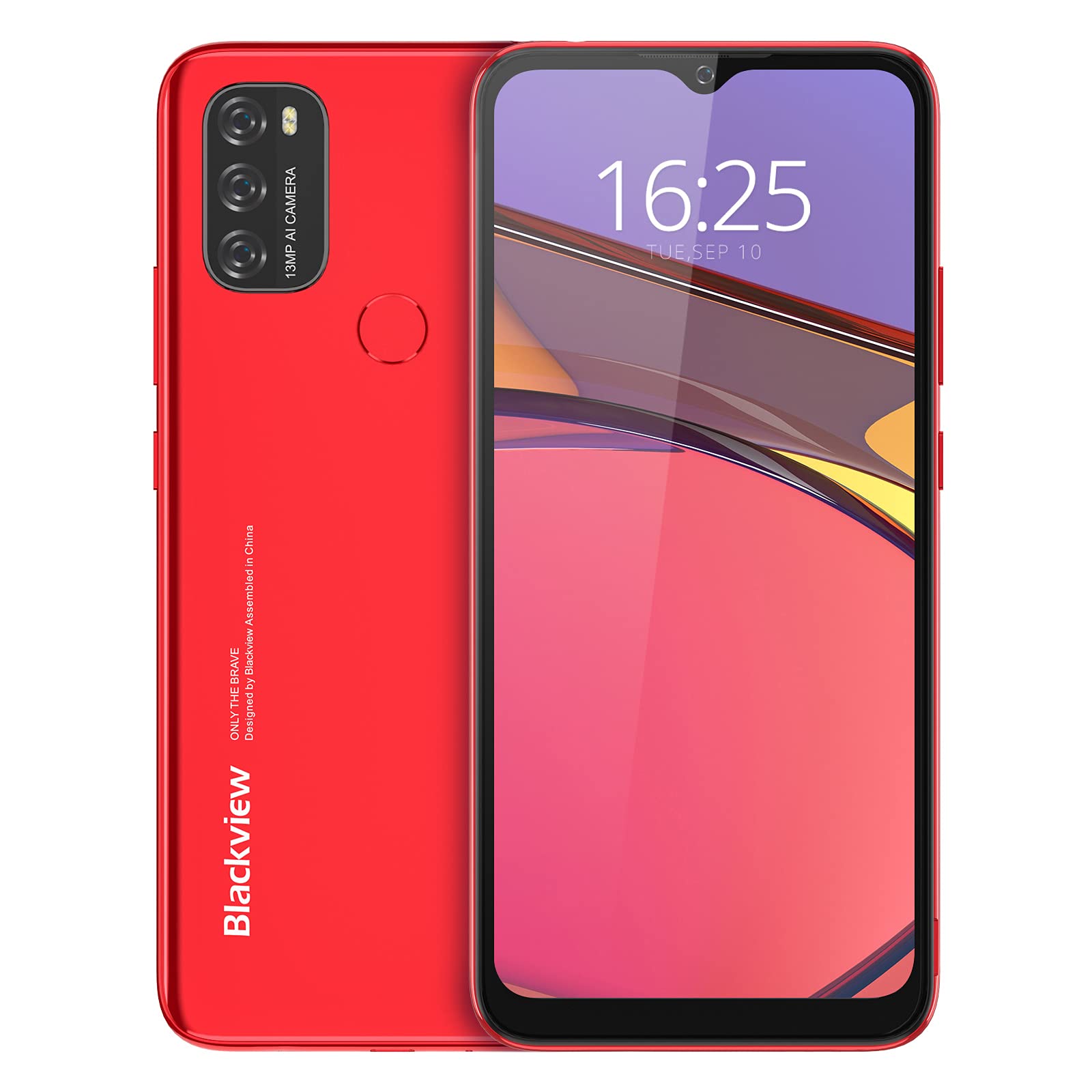 Blackview Android 11 Unlocked Cell Phone, A70, 6.5" Screen with 5380mAh Massive Battery Cell Phone with Octa Core 3GB 32GB, Dual SIM 4G Smartphone, Face Unlock Fingerprint Smartphone (Vermeil)
