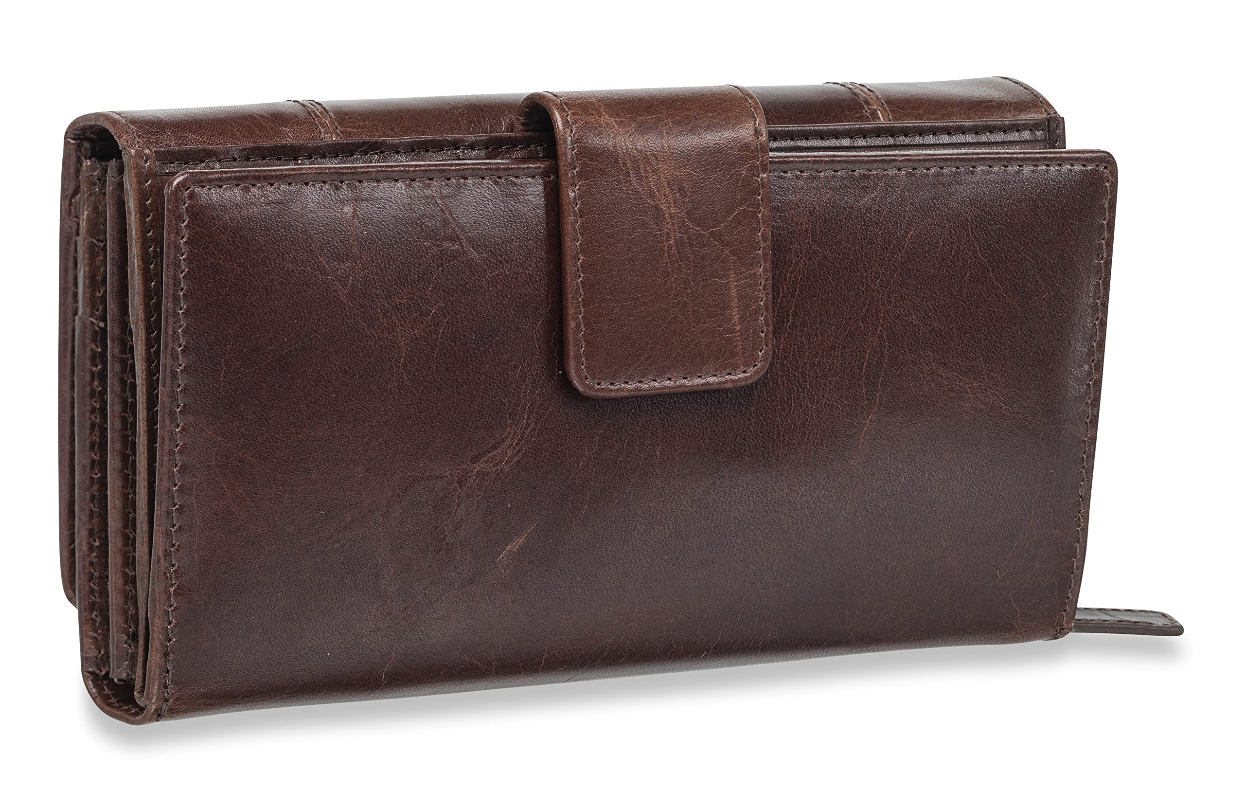 Mancini Casablanca RFID Secure Ladies Clutch Wallet,Color Brown-One Size,8700300-bn,One Size