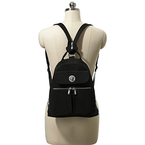 Baggallini Naples Convertible Small Daypack Sling Crossbody, Navy Garden