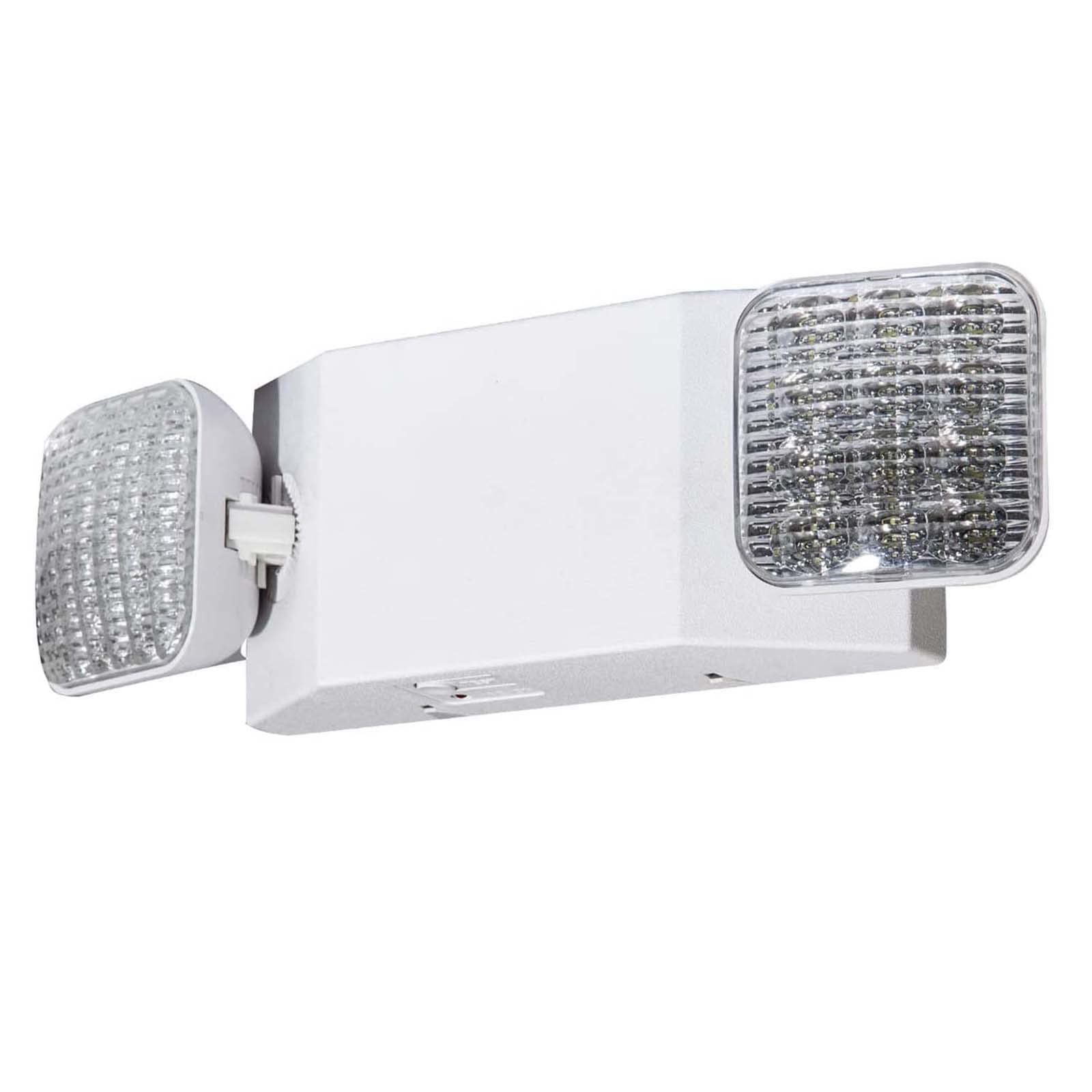 LED Emergency Lights with Battery Backup, Two Head Adjustable LED Commercial Emergency Light, UL 924 Certified, AC 120/277V, Hardwired Emergency Exit Light Fixtures for Business (1 Pack)