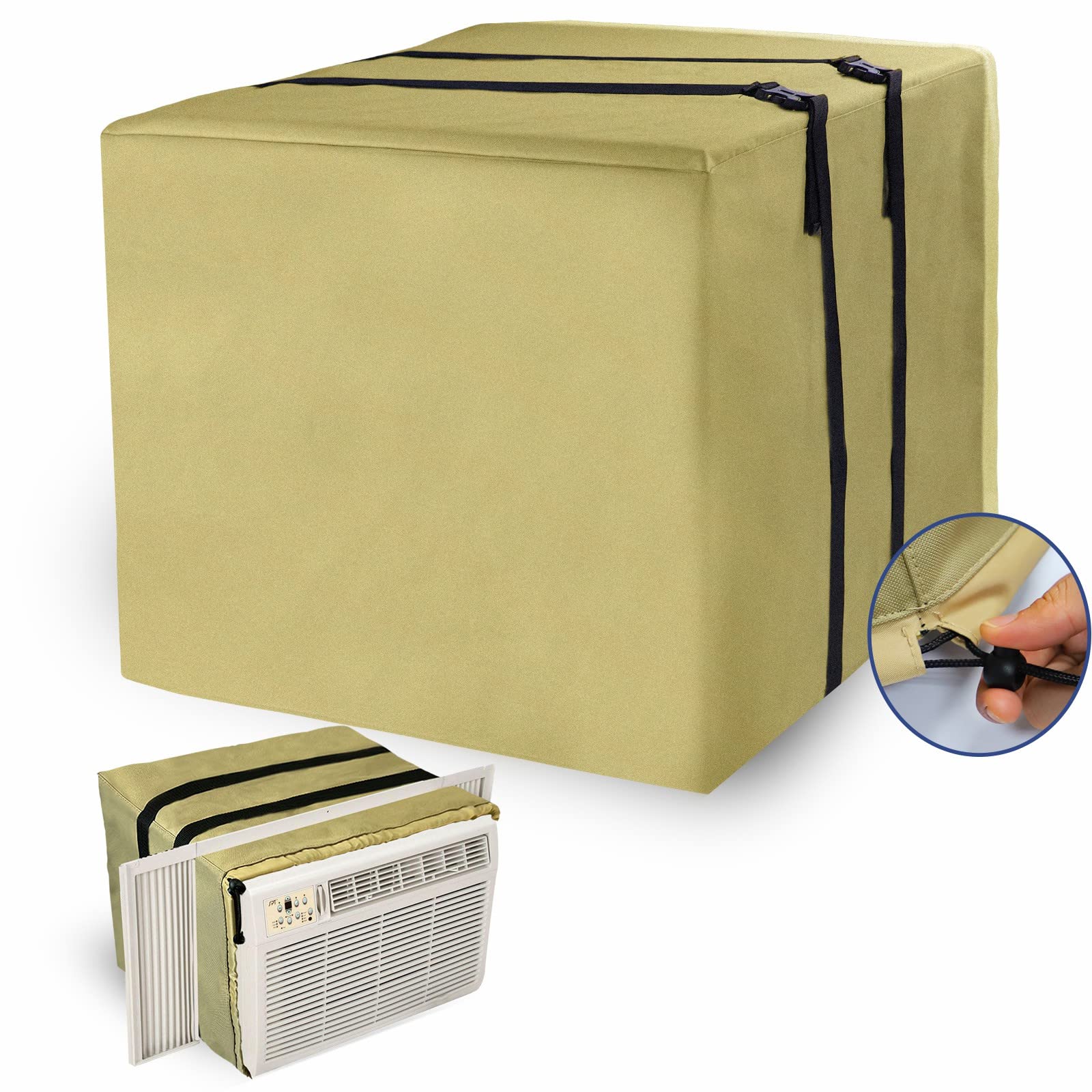 ONELIGHT Window Air Conditioner Unit Cover - AC Covers for Outside,Fit up to 17"x13"x12"