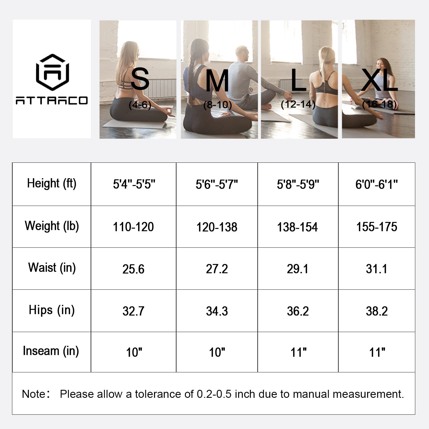 ATTRACO Biker Shorts with Pockets for Women High Waisted Tummy Control Workout Tights Shorts Blue